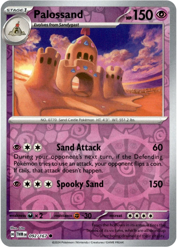 Palossand 092/167 Scarlet and Violet Twilight Masquerade Reverse Holo ...