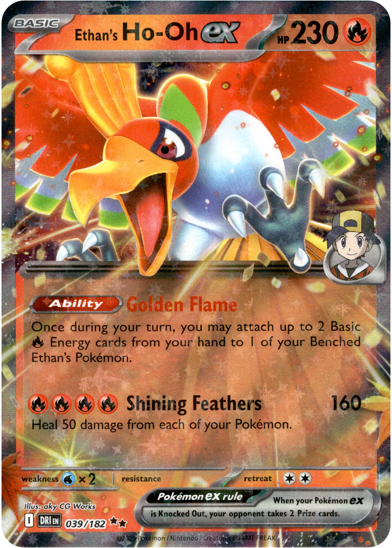 Ethan’s Ho-Oh ex 039/182 Scarlet and Violet Destined Rivals Ultra Rare ...