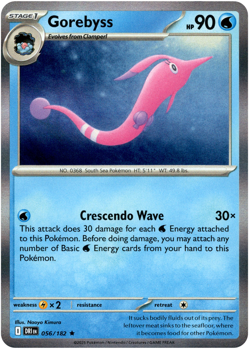 Gorebyss 056/182 Scarlet and Violet Destined Rivals Holo Rare Pokemon ...