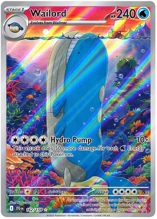 Wailord 162/159 Scarlet and Violet Journey Together Illustration Rare ...