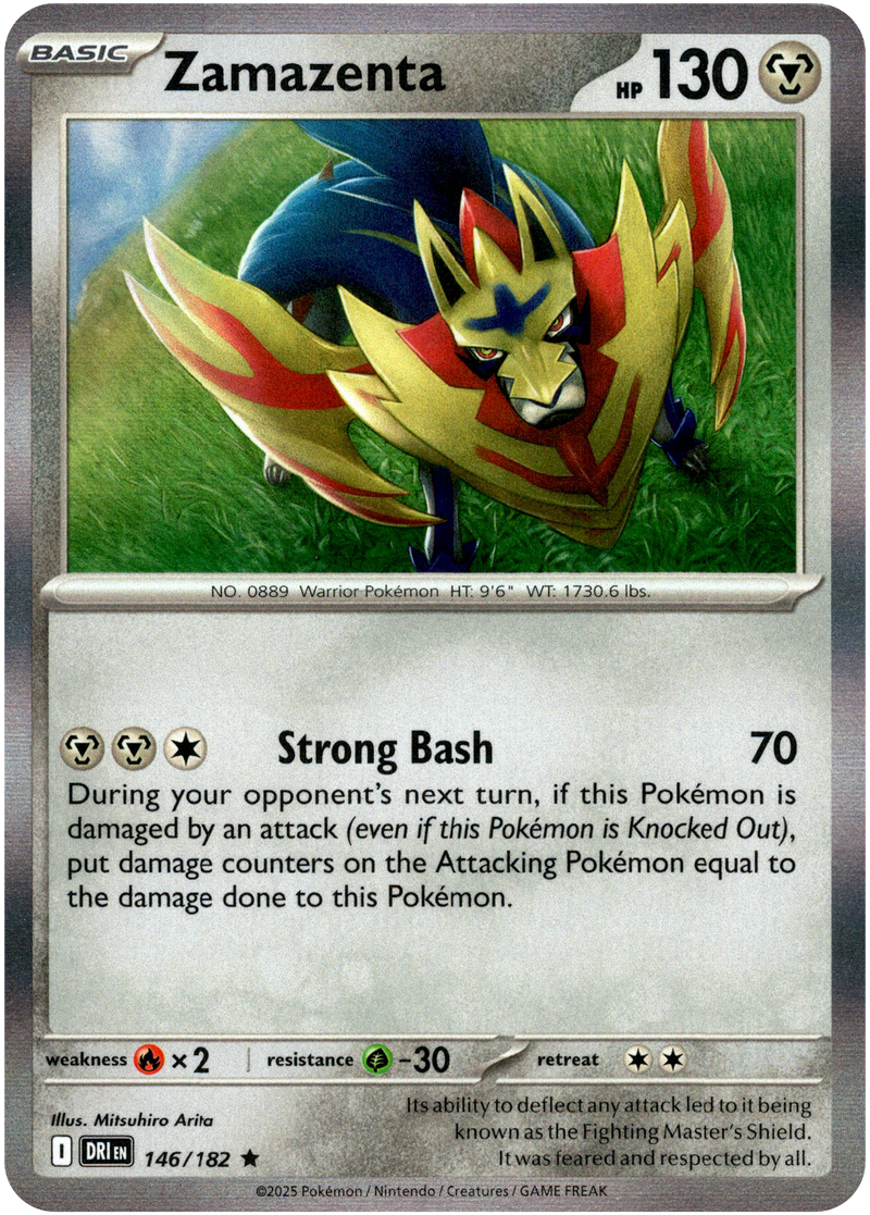 Zamazenta 146/182 Scarlet and Violet Destined Rivals Holo Rare Pokemon ...