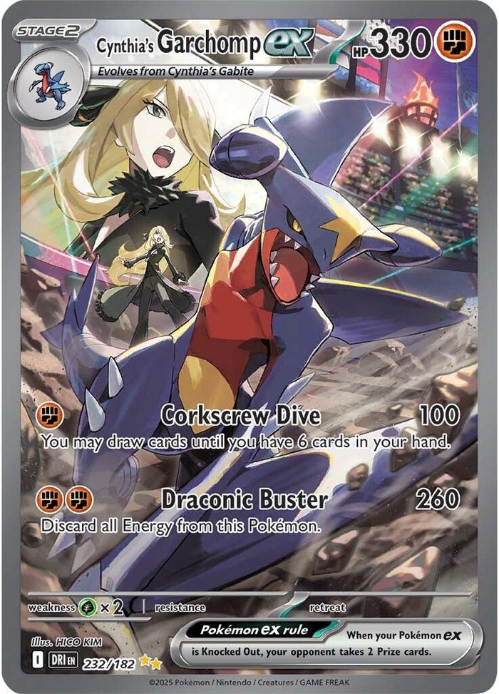 Cynthia’s Garchomp ex 232/182 Scarlet and Violet Destined Rivals Secret ...